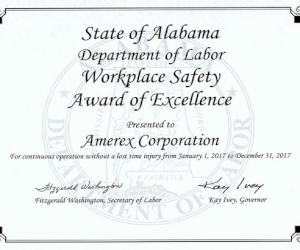 Amerex receives Alabama Workplace Safety Award - McWane Ductile - Iron ...